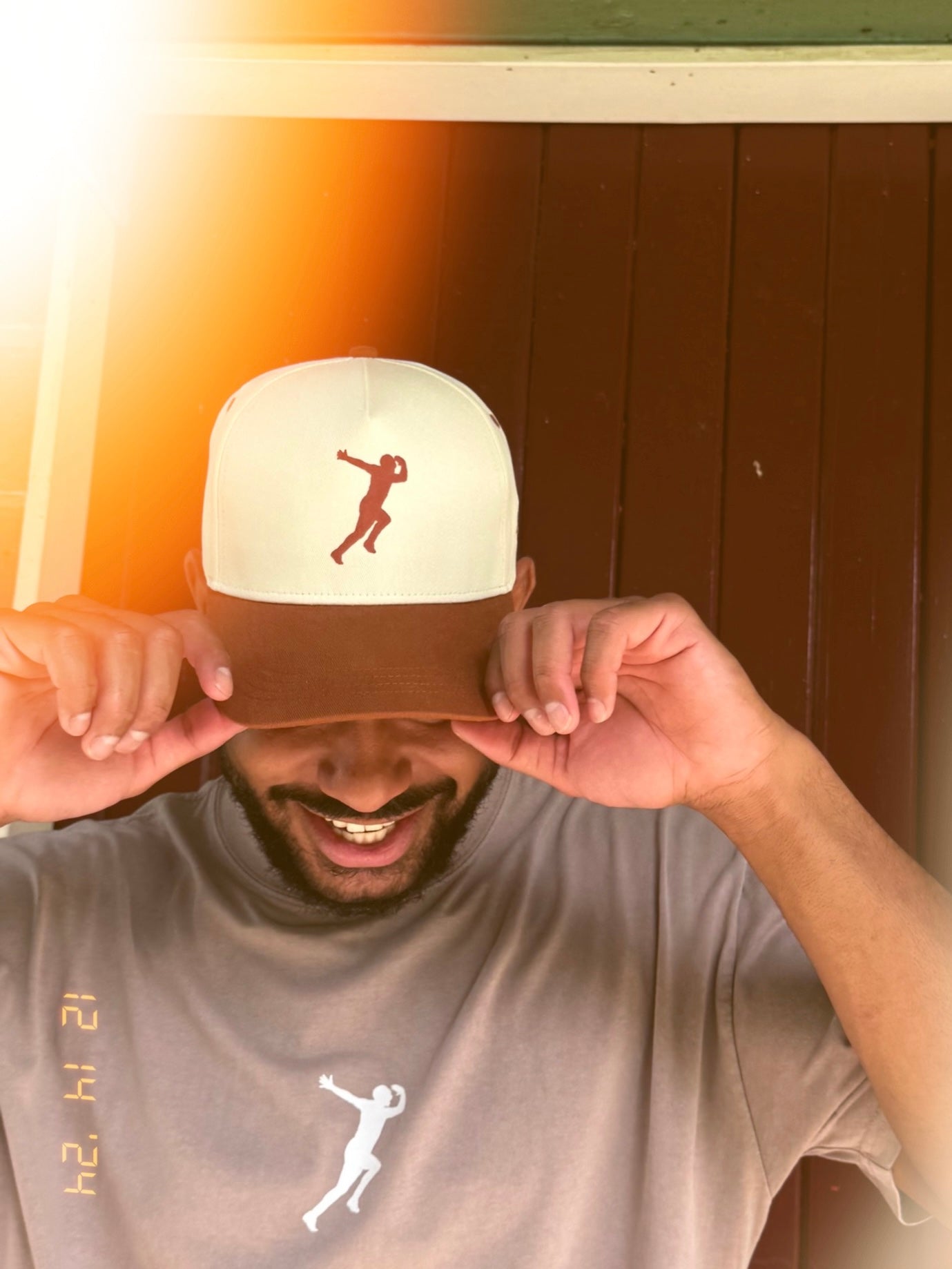 Hamiso Cap (Cream/Brown) – ATHE THREADS