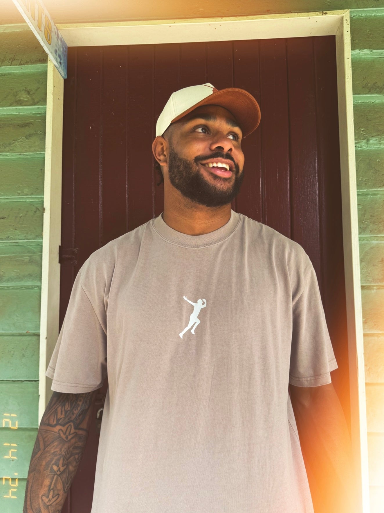 Hamiso x Athe Threads Tee (Light Brown) – ATHE THREADS